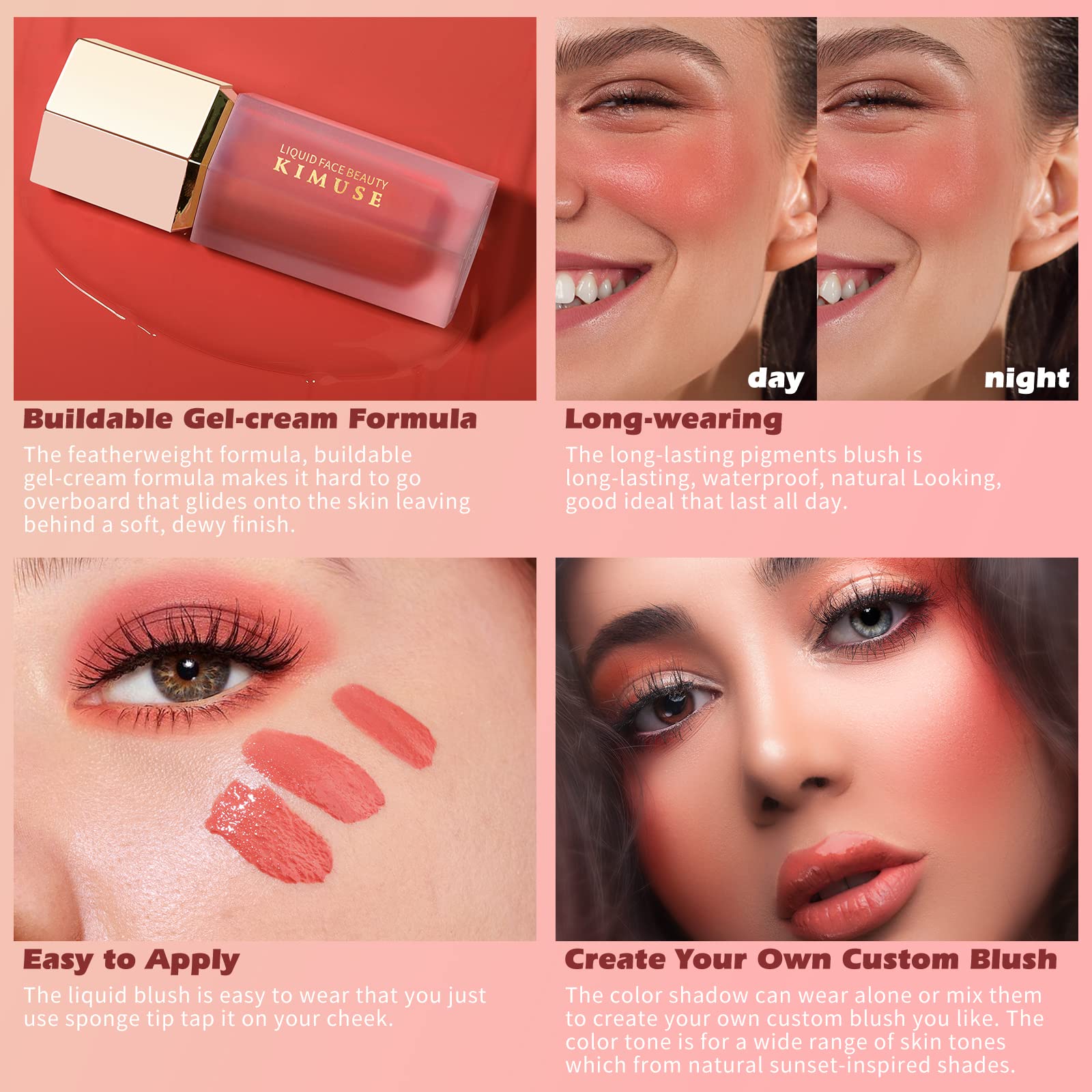 Snapklik.com : Soft Cream Blush Makeup, Liquid Blush For Cheeks ...