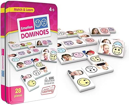 Amazon.com: Junior Learning Emotion Dominoes,4.7 x 1.5 x 7.8 inches ...