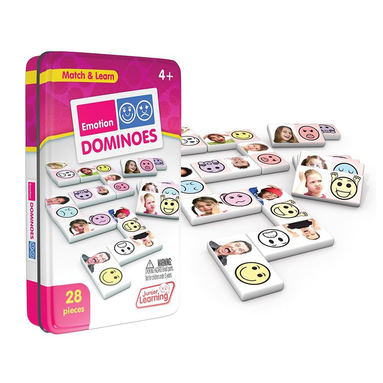 Amazon.com: Junior Learning Emotion Dominoes,4.7 x 1.5 x 7.8 inches ...