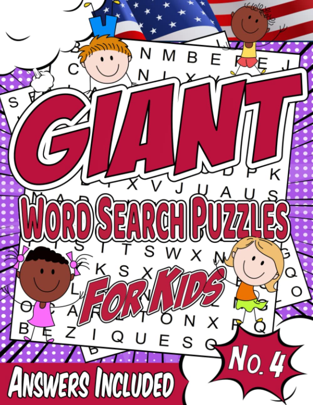 GIANT WORD SEARCH PUZZLES FOR KIDS No.4: Large Print, Fun and ...