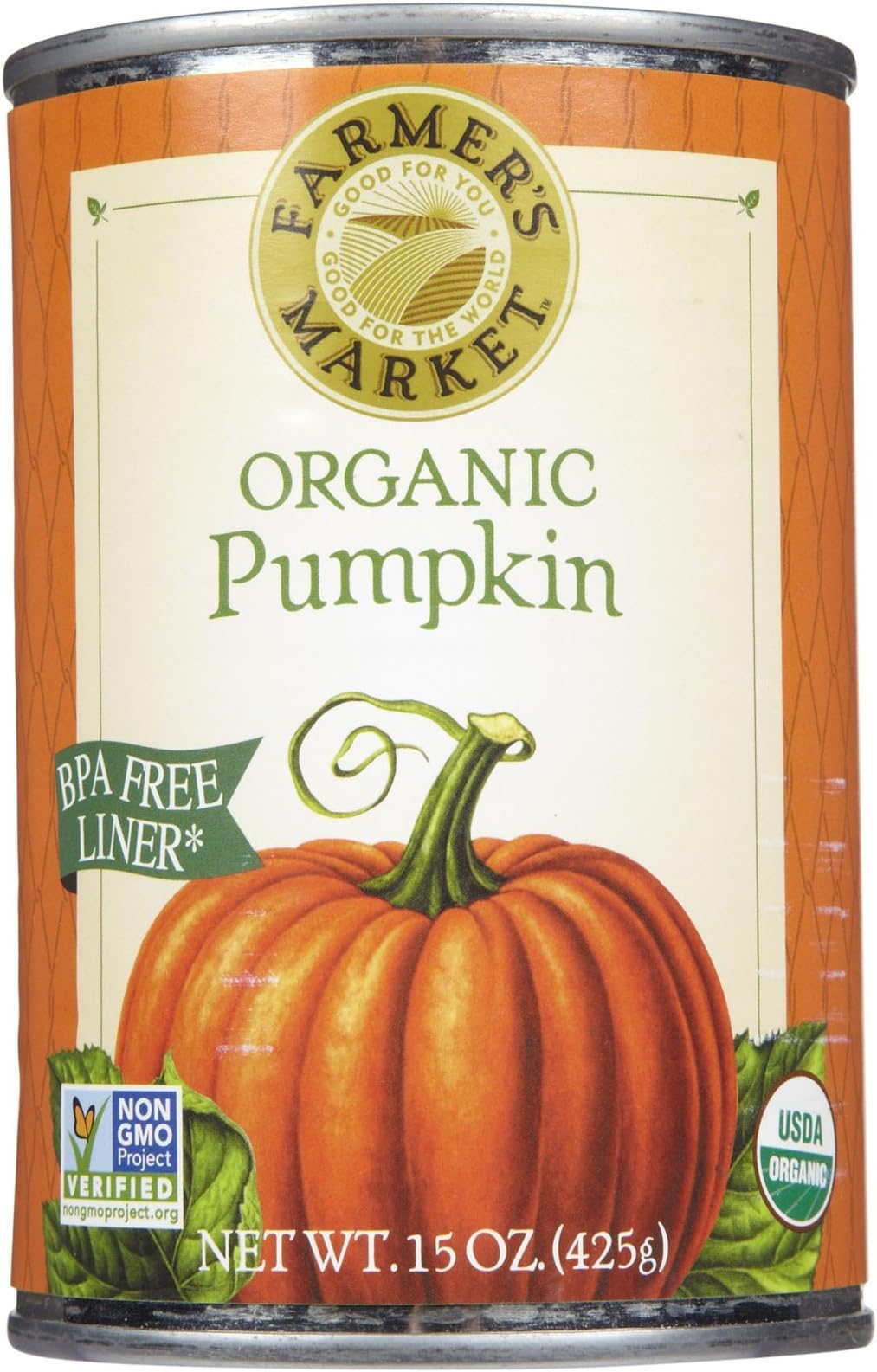 Amazon.com : Farmer's Market Foods Canned Organic Pumpkin Puree, 15 ...