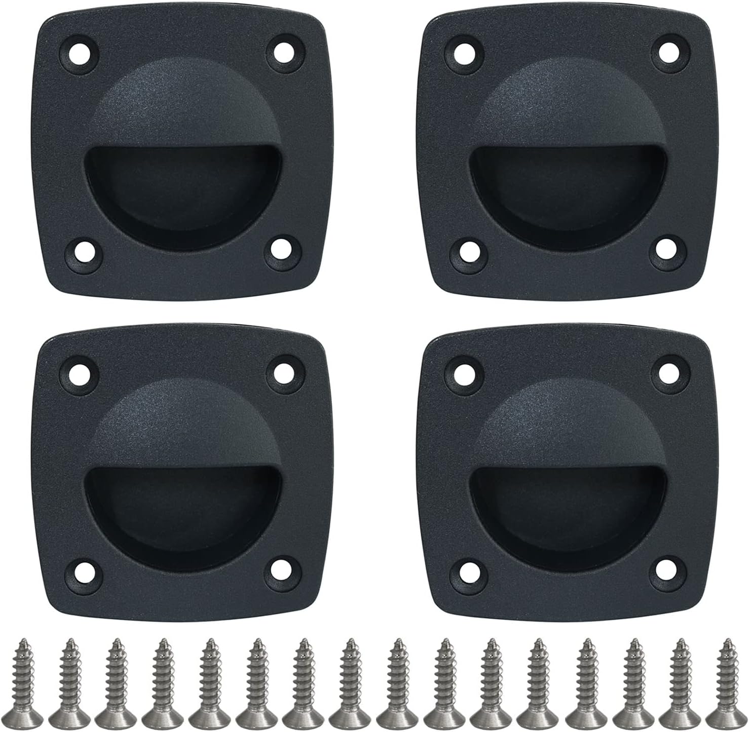 Amazon.com: LEQMG Black Nylon Flush Pull Recessed Sliding Door Handle ...