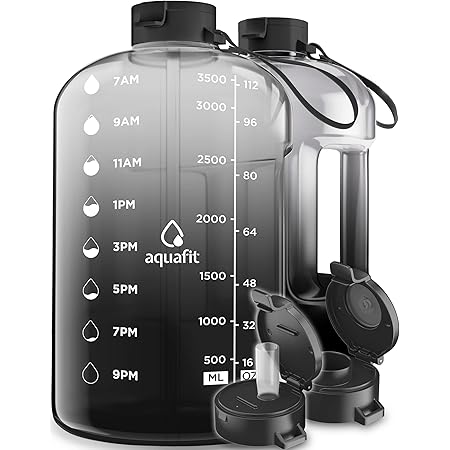 AQUAFIT 4 Litre Water Bottle with Straw - 1 Gallon Water Bottle ...