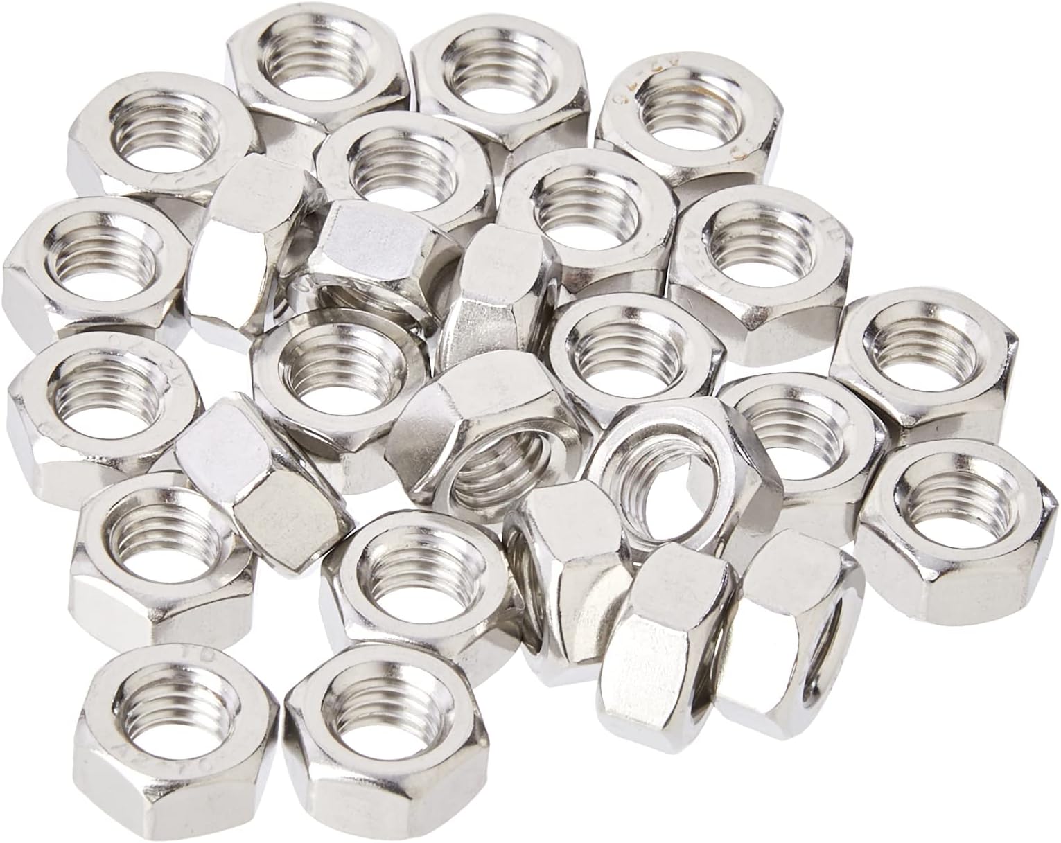AHCMetric Hexagonal (Hex) Full Nuts A2 Stainless Steel M8 8mm (Pack of ...