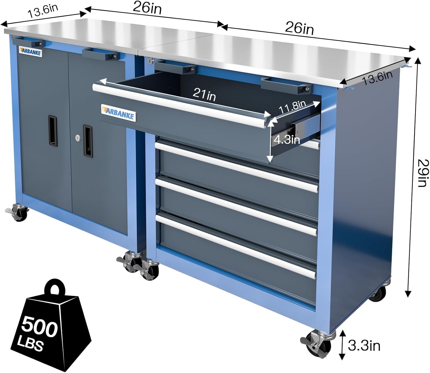 Combination Tool Chest with Lock,5-Drawer/2 Door Sri Lanka | Ubuy