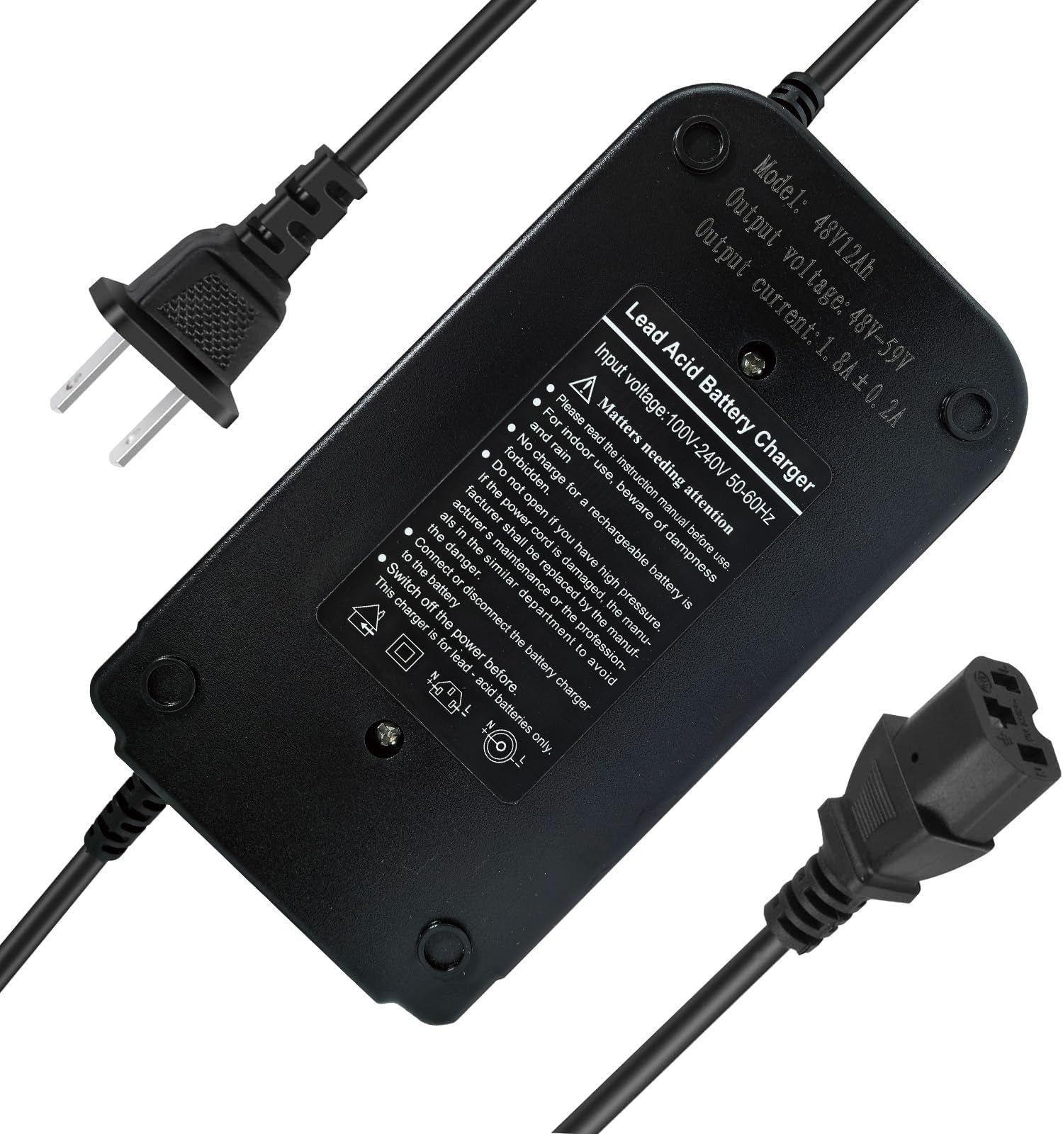 Amazon.com: 48V 12AH Lead Acid Battery Charger for Motor Bike AC ...