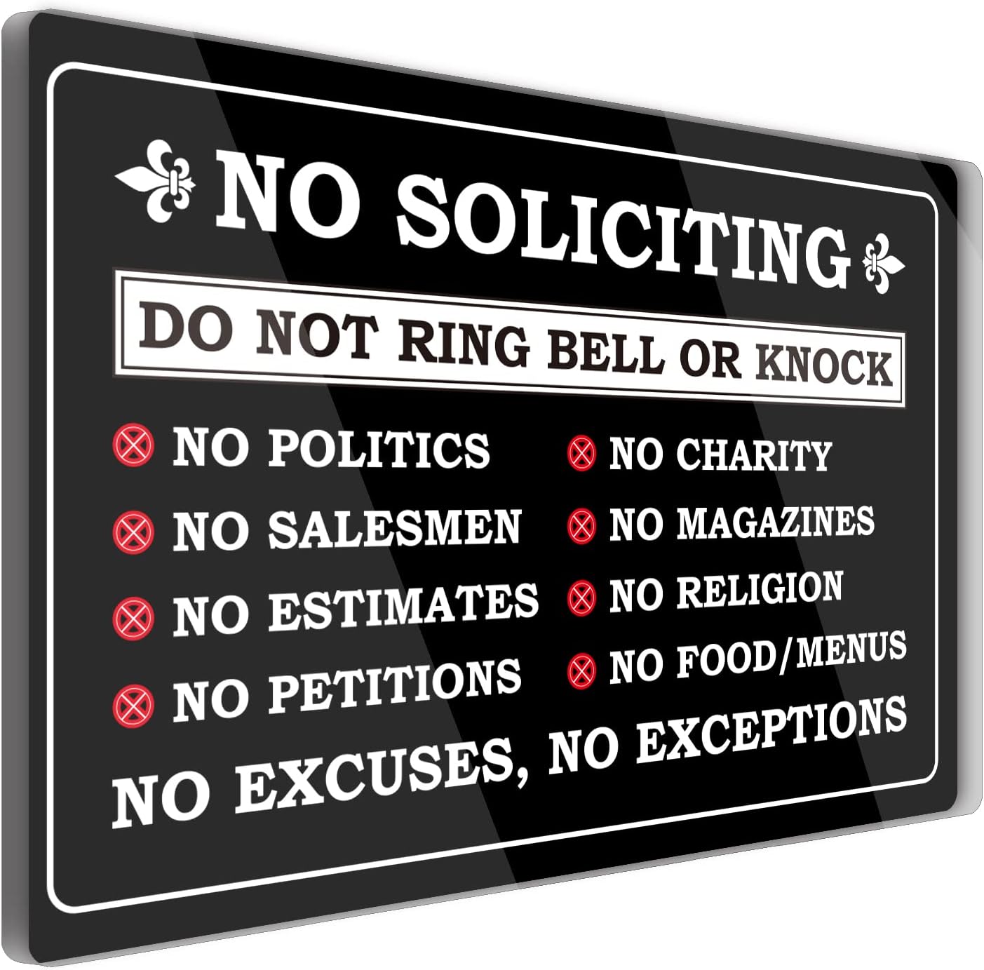 Amazon.com: No Soliciting Sign for House, Do Not Ring Bell or Knock ...