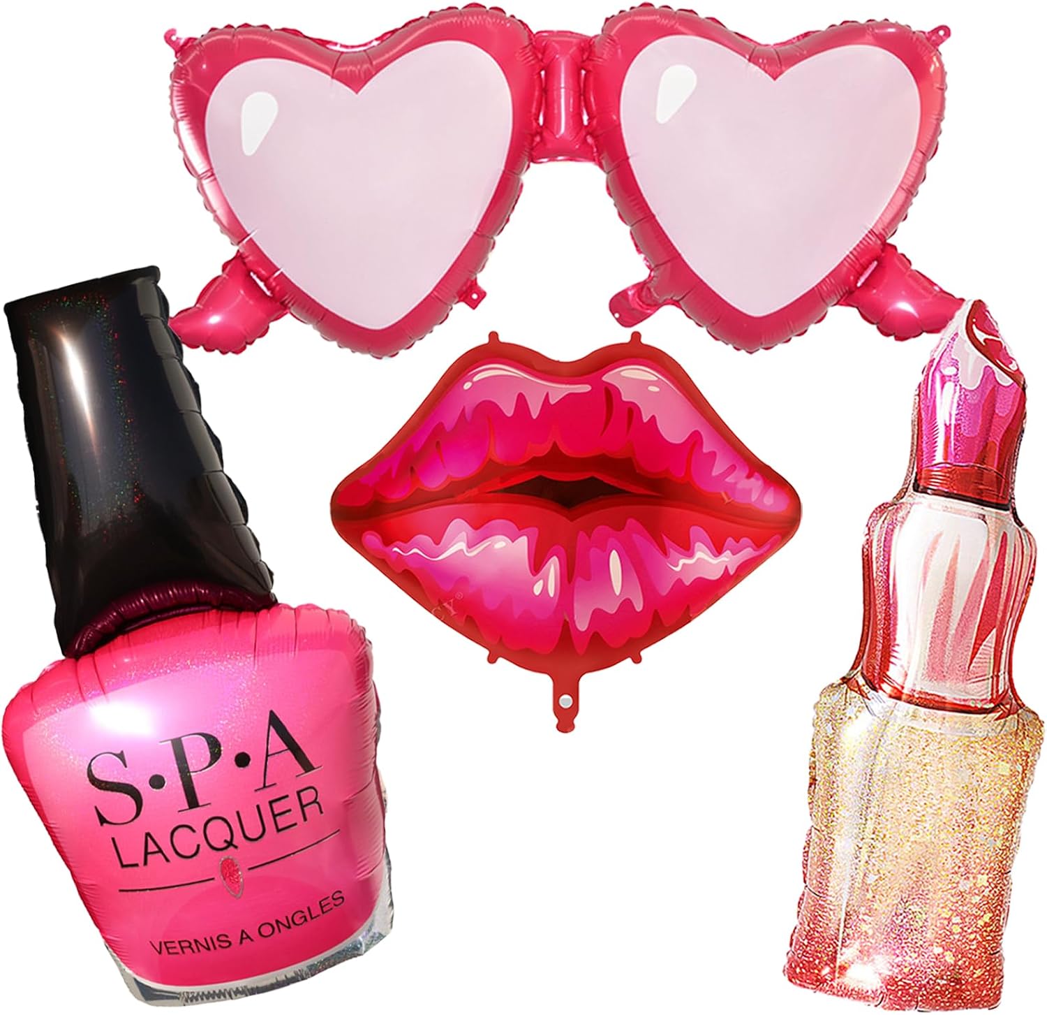 Amazon.com : Sunglasses Balloons Nail Polish Balloon Lip Lipstick ...