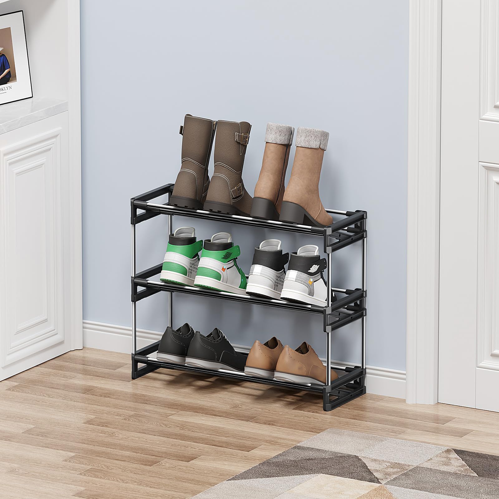 Amazon.com: Narrow Shoe Rack For Entryway Slim Shoe Rack Small Shoe ...