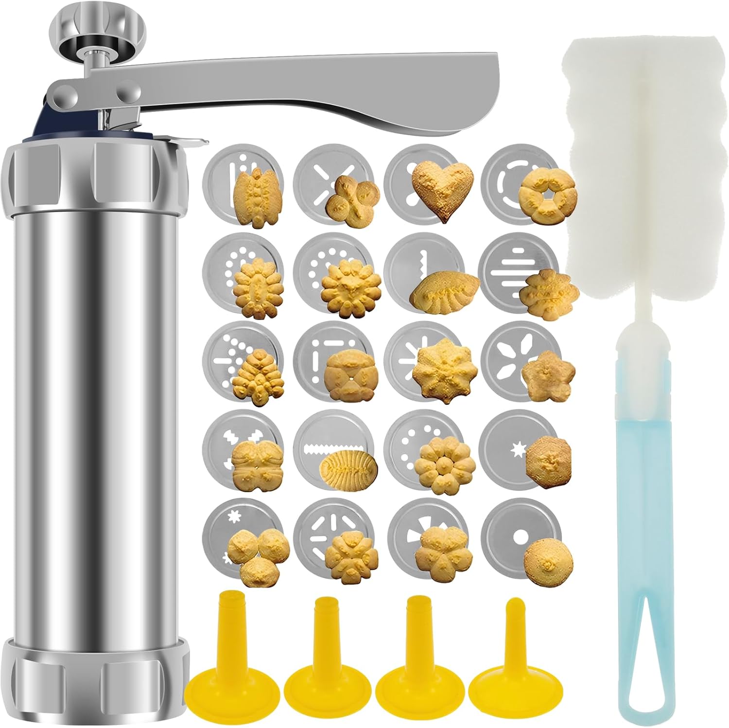 Cookie Press Kit, Butter Cookie Press for Baking, Detachable DIY ...