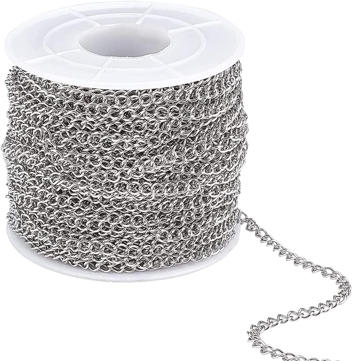 PandaHall 25m Chaînes en Acier Inoxydable Chaînes gourmettes torsadées ...