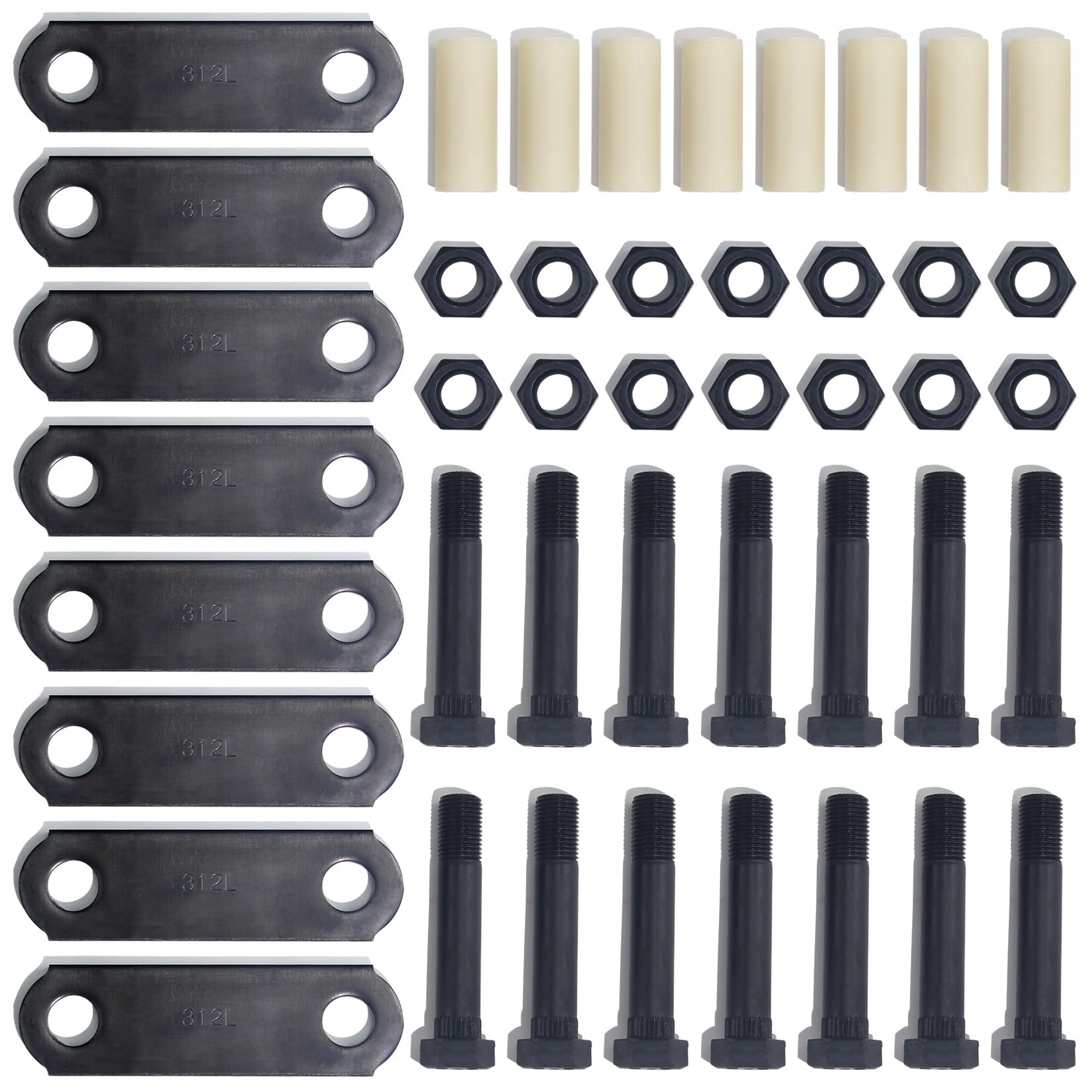Amazon.com: GREPSPUD Trailer Axle Shackle Bolt Kit (3-1/8'' Trailer ...