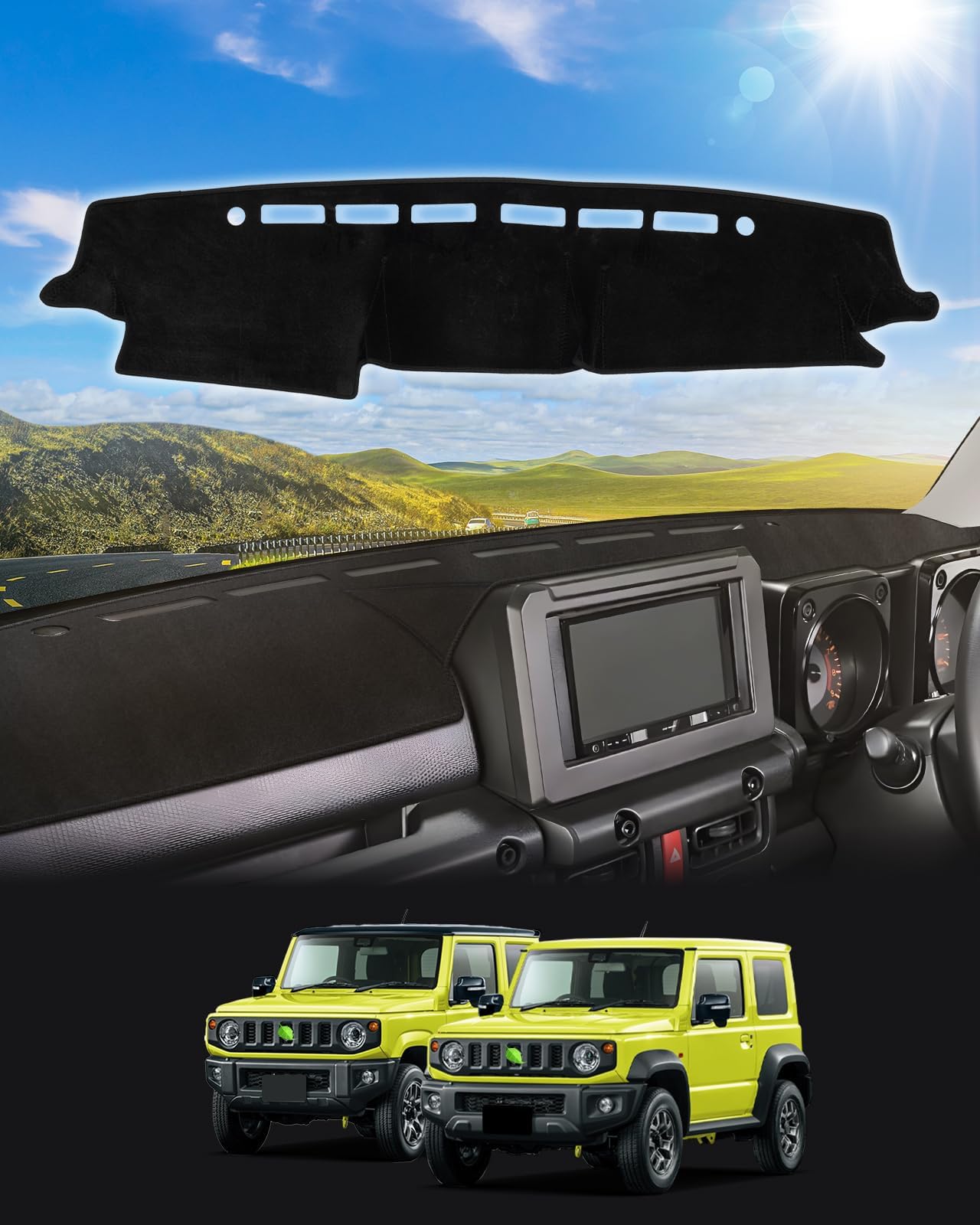 Amazon | 新型 スズキ ジムニー ダッシュボードマット JB64 JB74 ジムニー ダッシュボード 車内 ダッシュボードカバー 車種専用設計 Jimny JB64 JB74 2018 ...