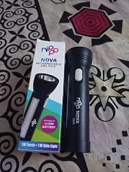Nippo Nova Rechargeable LED Torch with Side Light | Lithium ion Battery ...