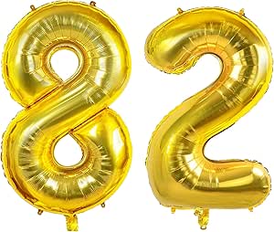 Amazon.com: Number 82 Balloons for 82nd Birthday Party Decorations, 0 ...