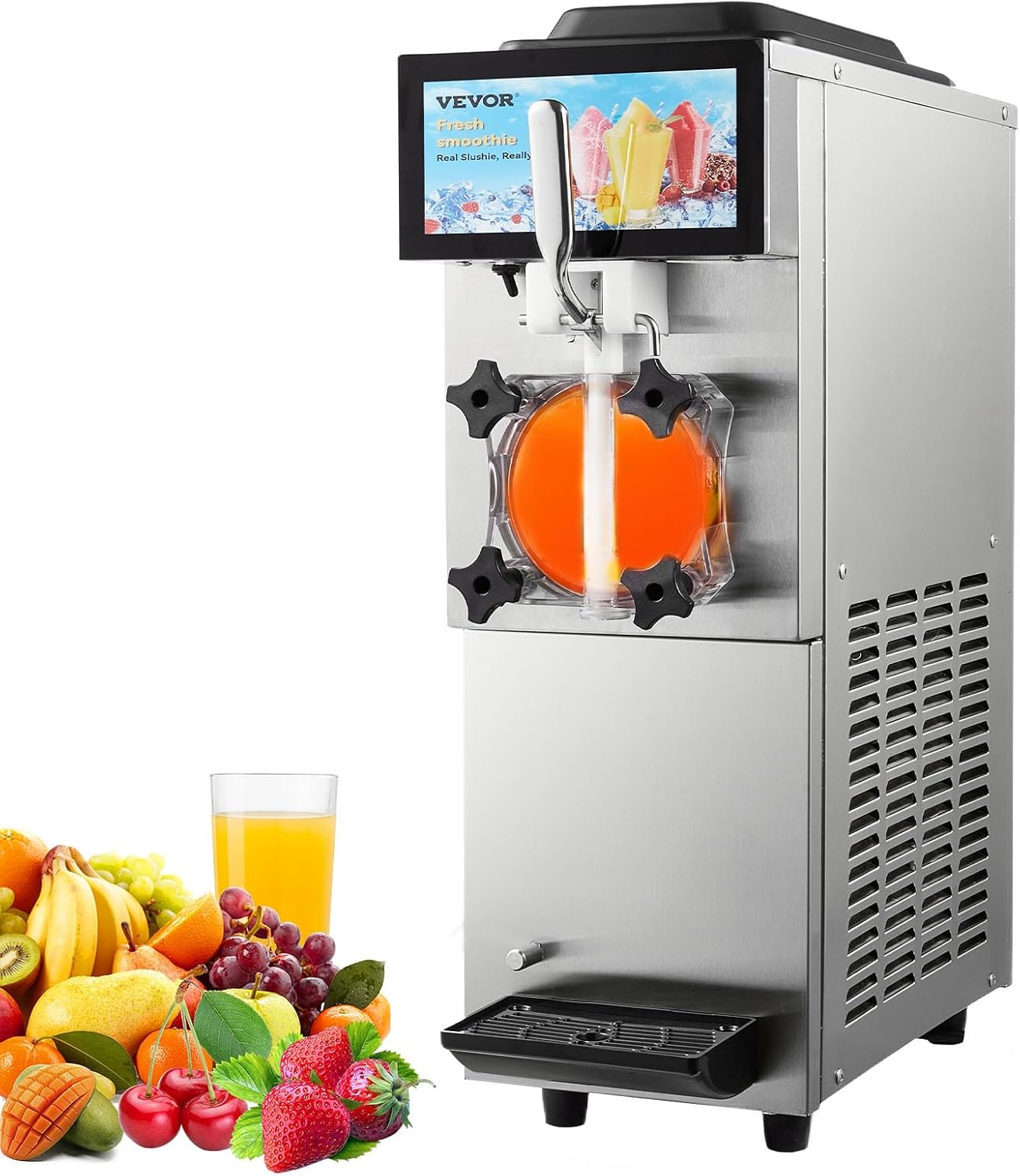 Amazon.com: VEVOR Commercial Slushy Machine, 12L / 3.17 Gal Single Tank ...