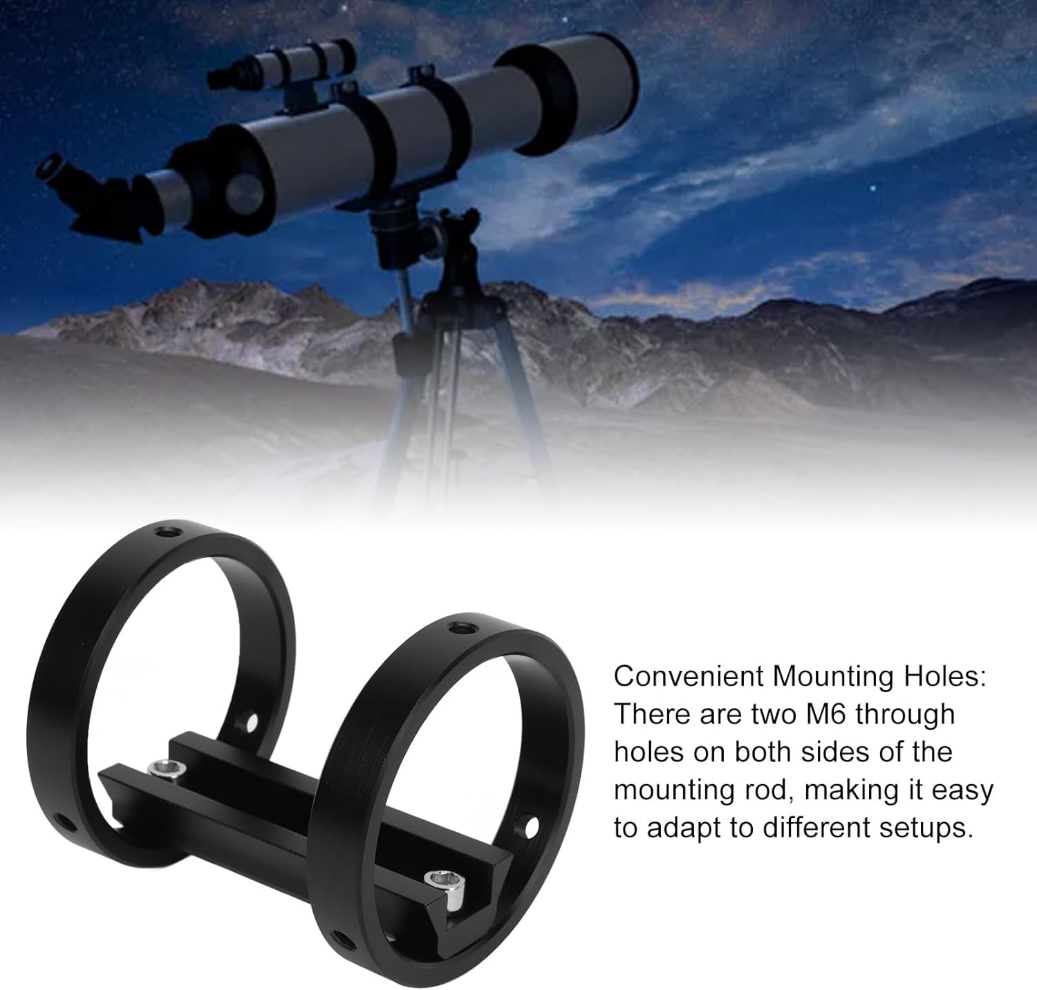 Telescope Guiding ScopeSet, Adjustable Metal Tube Rings for Secure ...