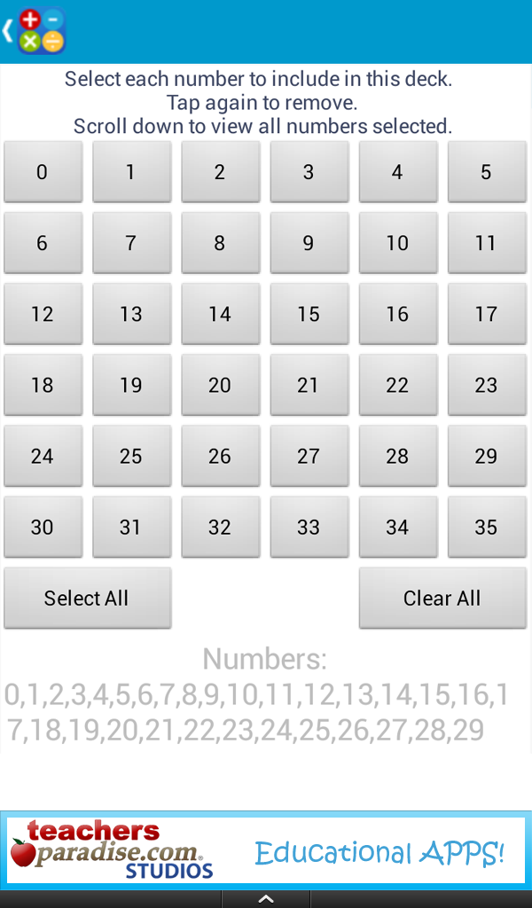 Math Practice Flash Cards - App on Amazon Appstore