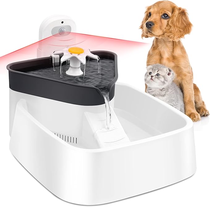 Amazon.com : Cat Water Fountain, Smart Pet Fountain with Motion Sensor ...