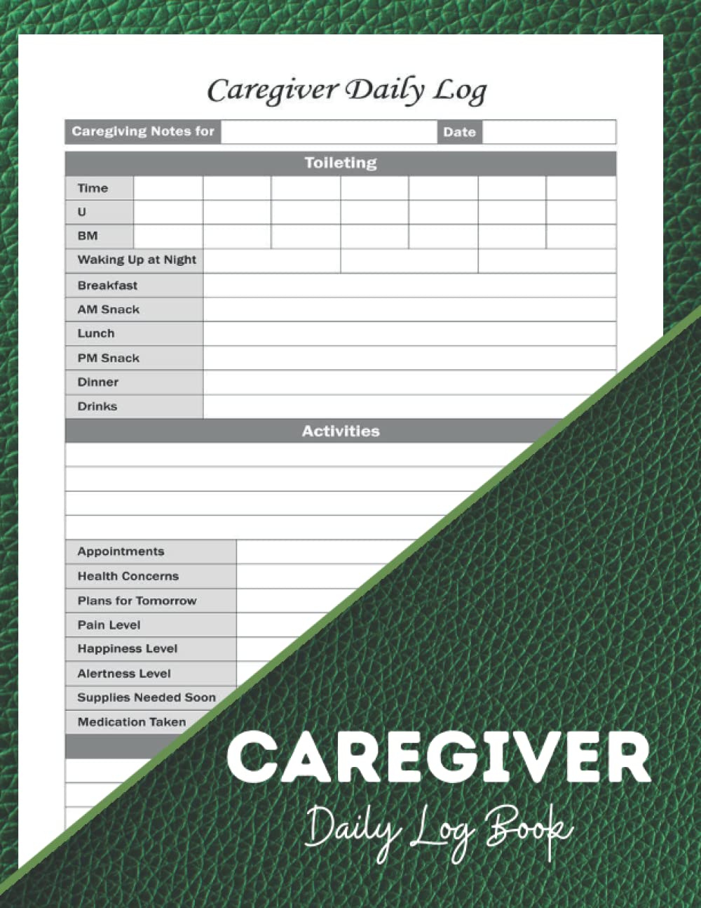 The Caregiver Report Sheet: Personal Caregiver Organizer Log Book ...