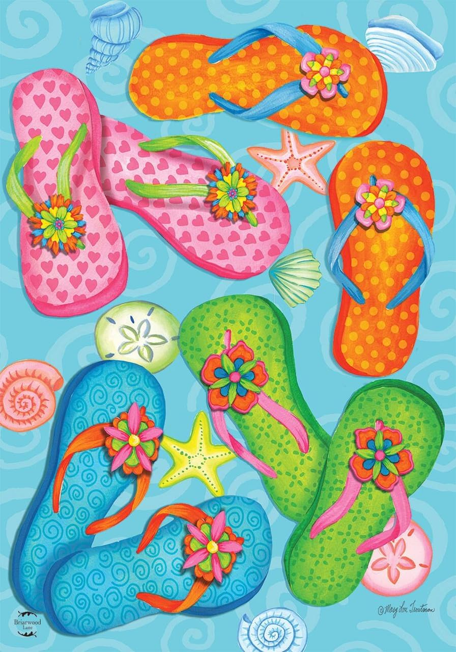 Amazon.com : Briarwood Lane Summer Flip Flops Nautical Garden Flag ...