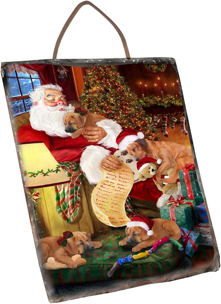 Amazon.com: Rhodesian Ridgeback Dog and Puppies Sleeping with Santa ...