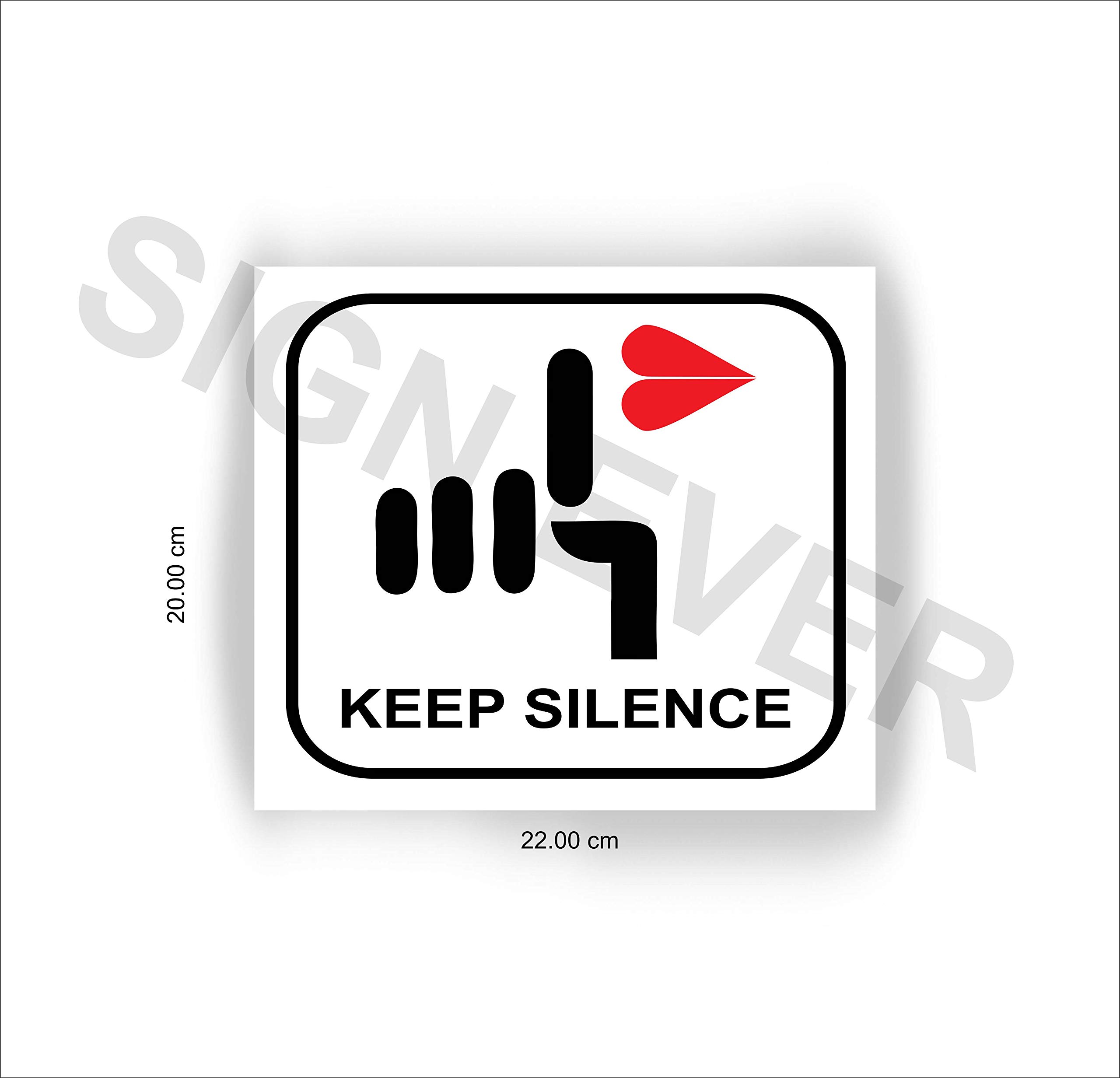 Buy SIGN EVER Keep Silence Sign Board Bank Office Hospital School ...