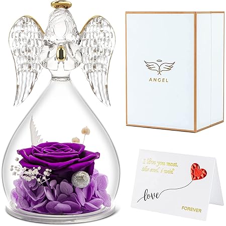 Amazon.com: Ocosy Large Angel Rose Gifts,Forever Real Three Roses in ...