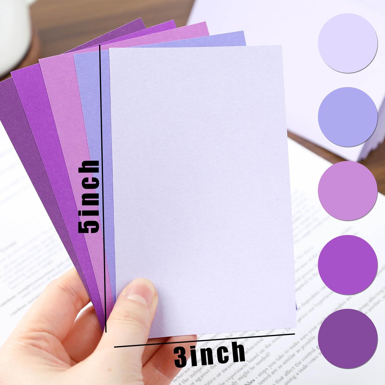 Snapklik.com : Purple 3x5 Index Cards, Blank Flash Cards, Blank ...