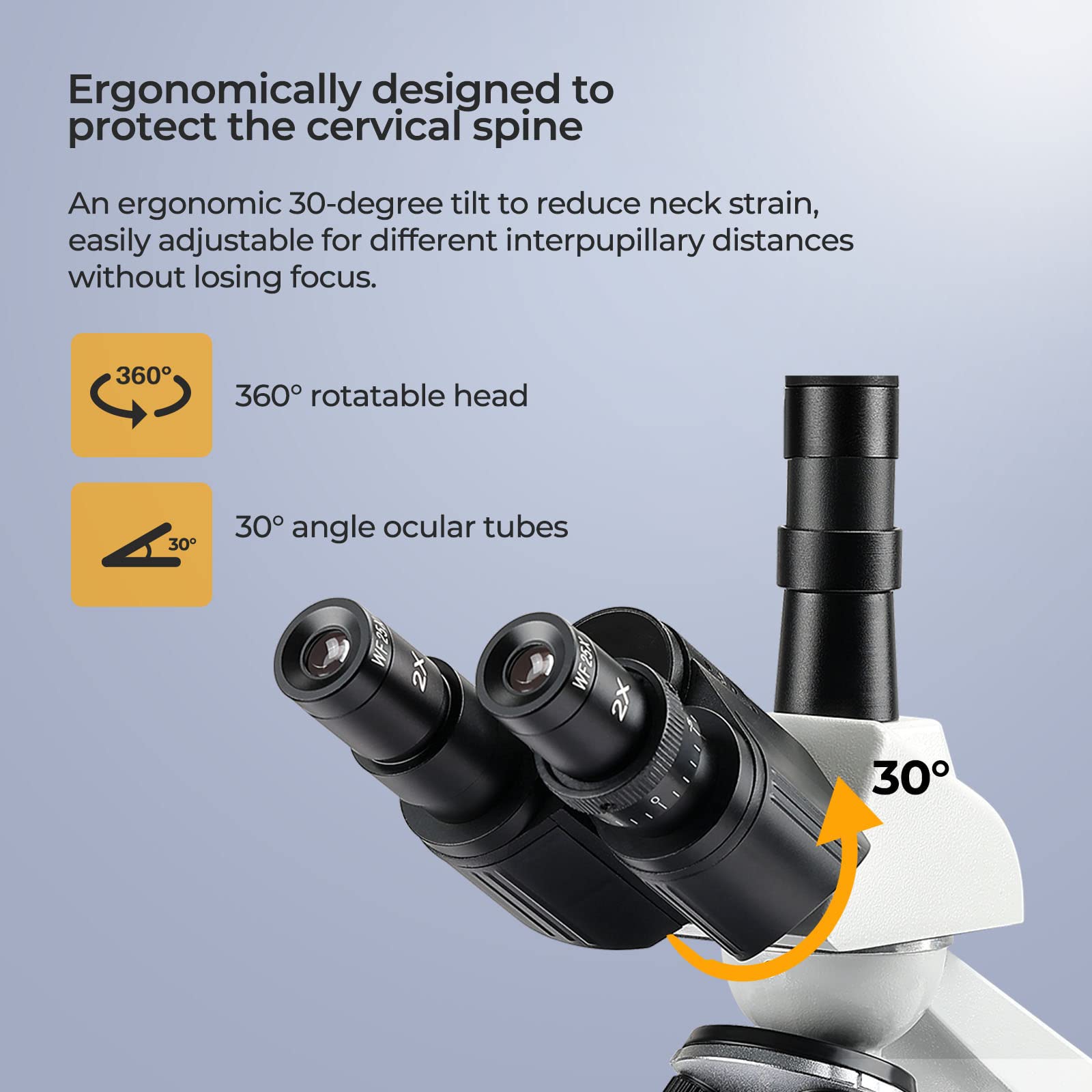 Snapklik.com : Vabiooth Lab Compound Trinocular Microscope 40X-2500X ...