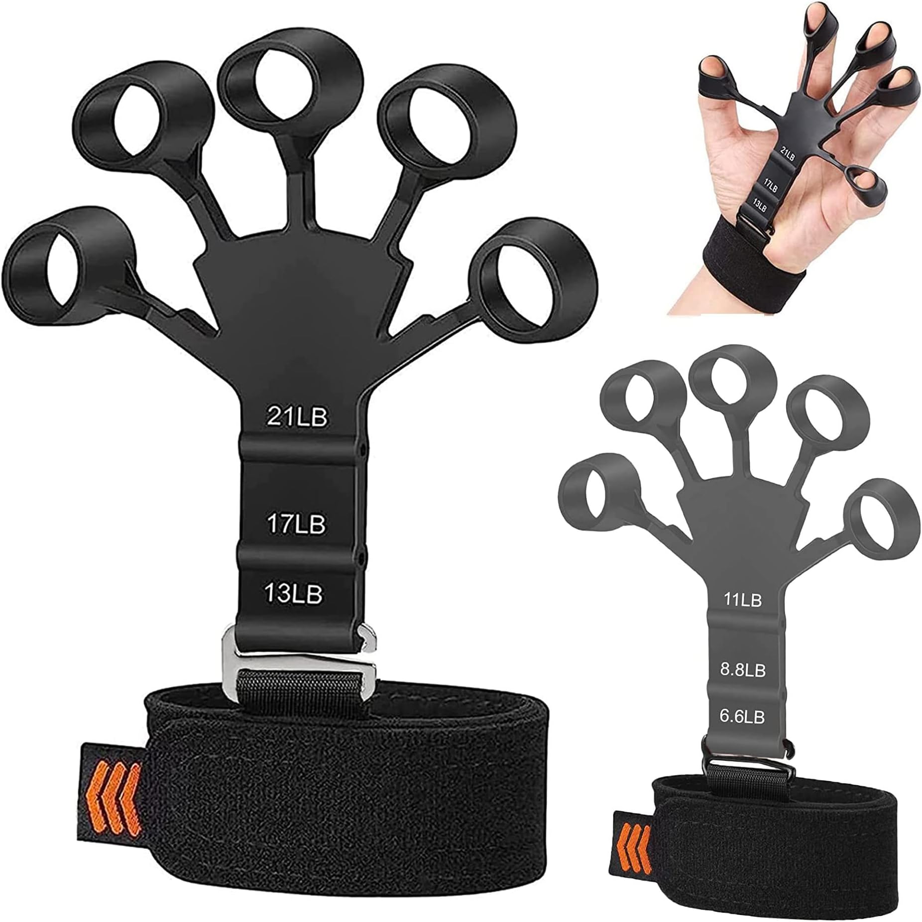 2PCS Finger And Hand Exerciser,Grip Strength Trai-ne,Hand Grip ...