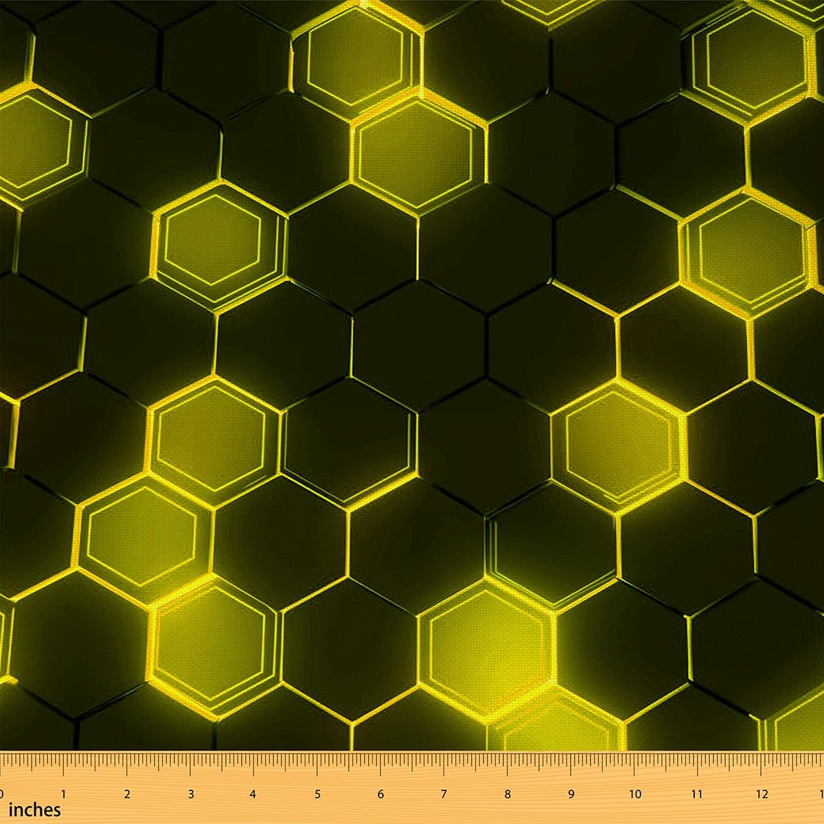 Yellow Honeycomb Fabric By The Yard Carousel Designs Ambesonne Bee