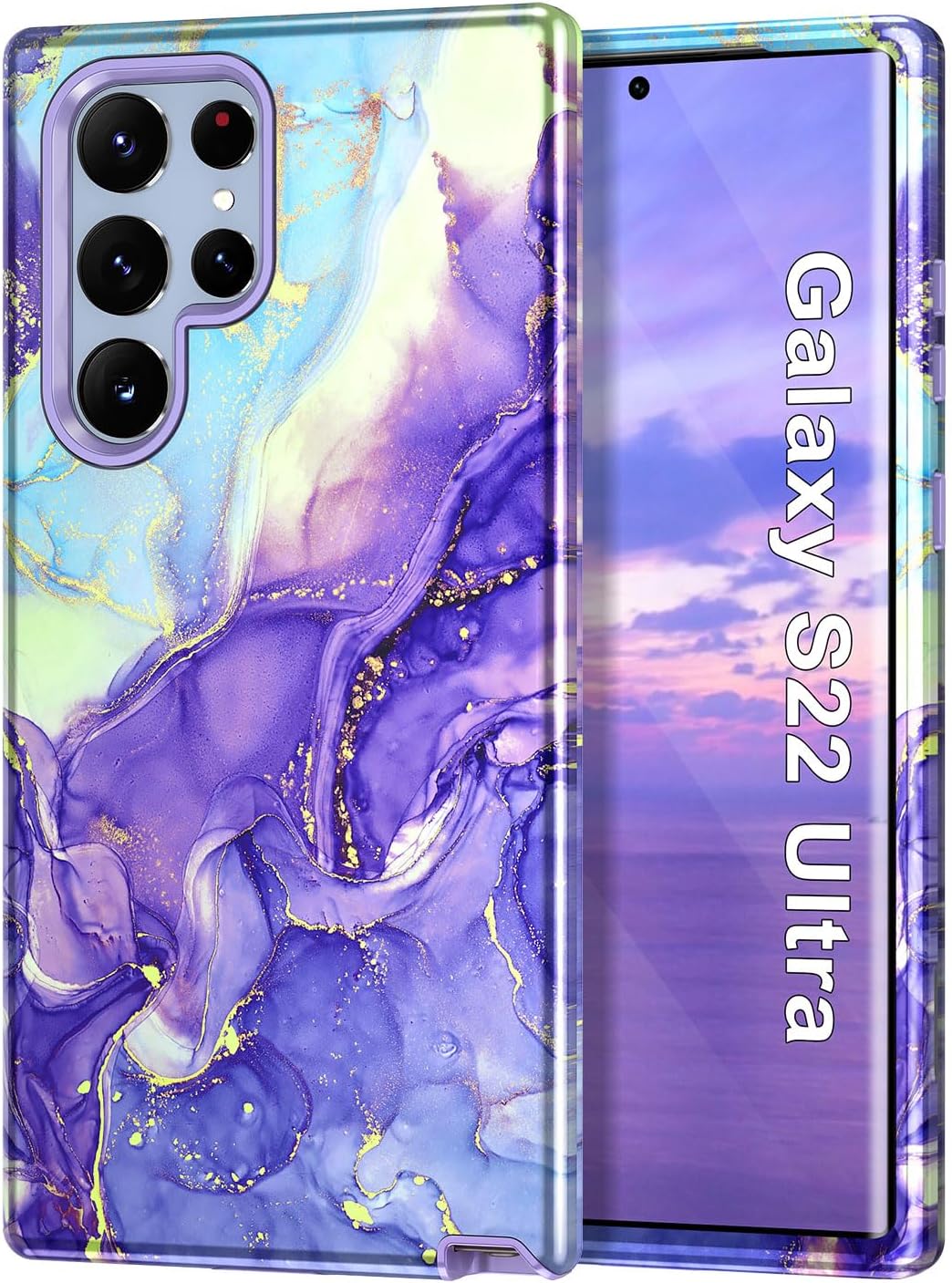 Amazon.com: Btscase for Samsung Galaxy S22 Ultra 5G Case, Marble ...