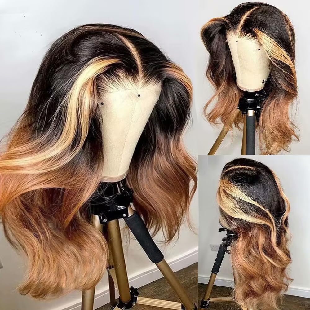 Amazon.com : 200 Density 13x6 Lace Front Wigs Human Hair Pre Plucked ...