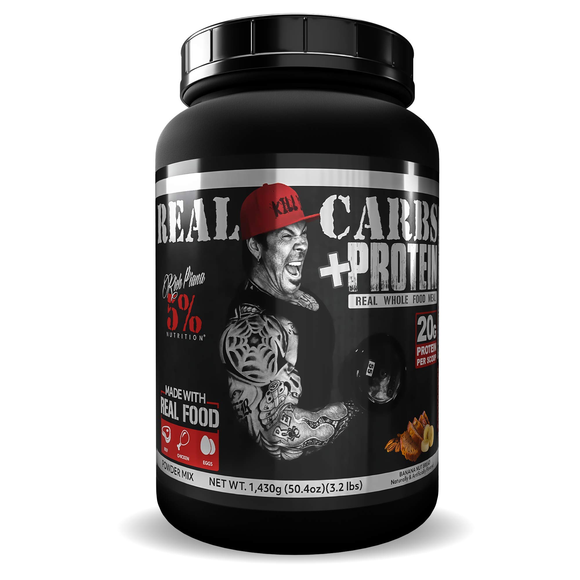 Rich Piana 5 Nutrition Real Carbs Protein Clean Mass Gainer ...