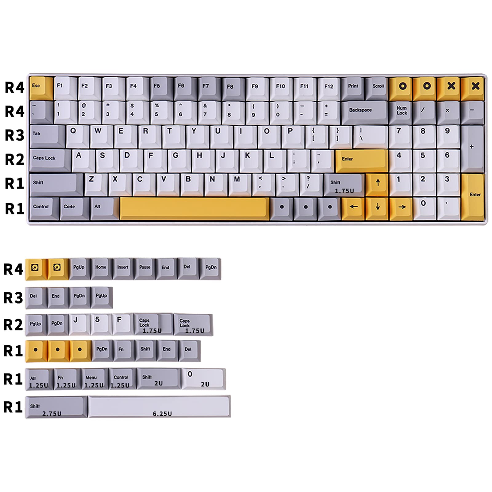 Buy Heavy Industry Keycaps 136 Keys PBT Cherry Profile Dye Sublimation ...