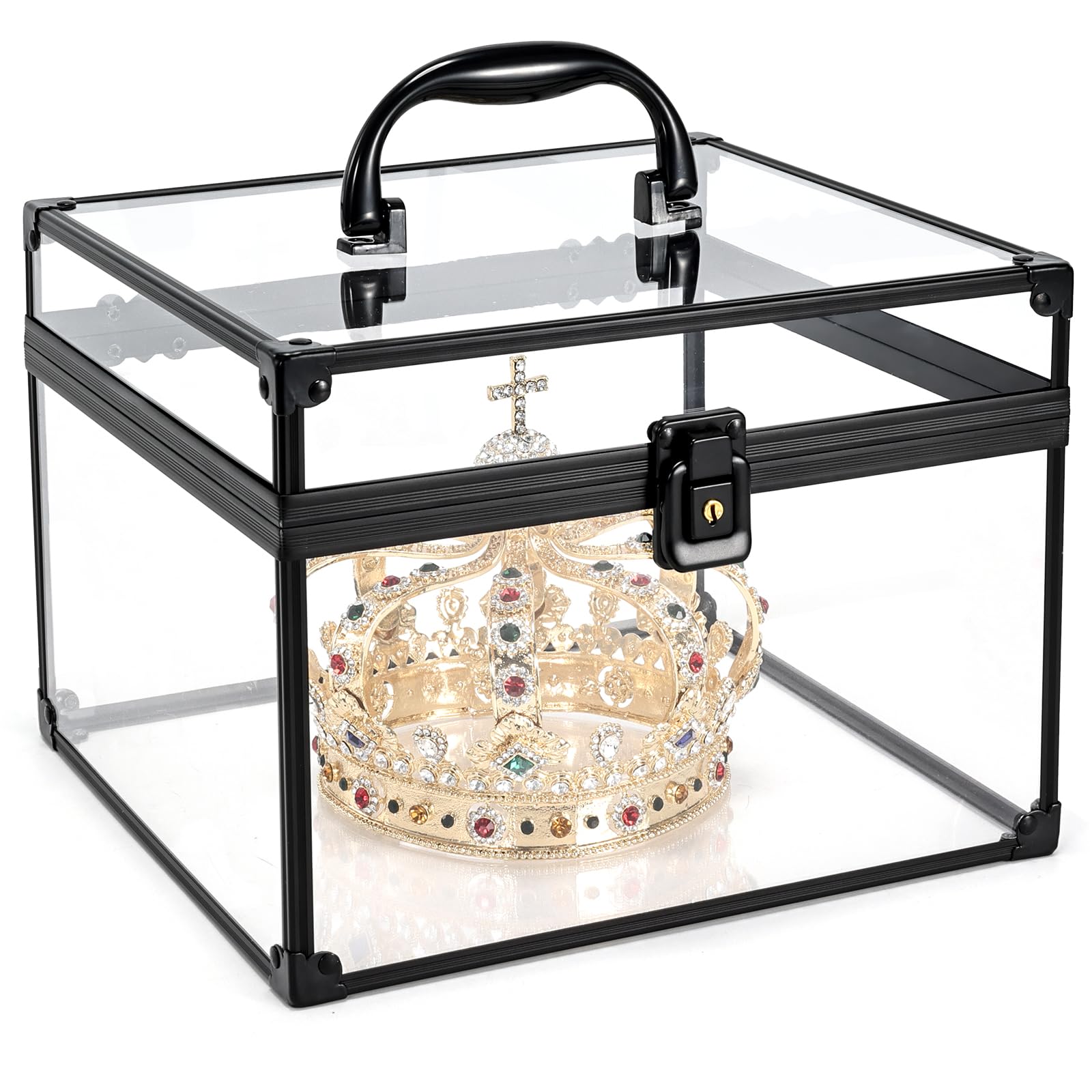 Amazon.com: Costravio Makeup Display Clear Clear Makeup Case Portable ...