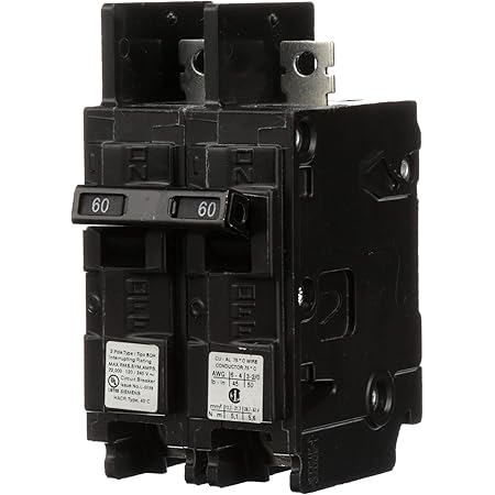 Siemens BQ2B100H 100-Amp Double Pole 120/240-Volt 22KAIC Lug In/Lug Out ...