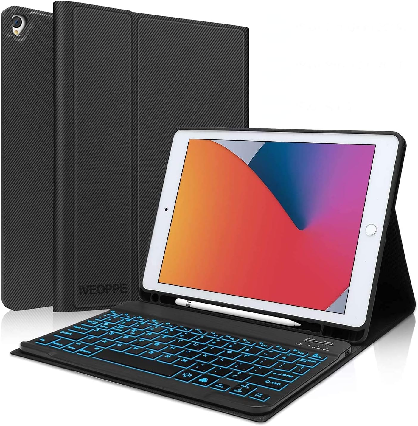Amazon.com: IVEOPPE iPad Keyboard Case, iPad Case Keyboard 10.2'' 8th ...