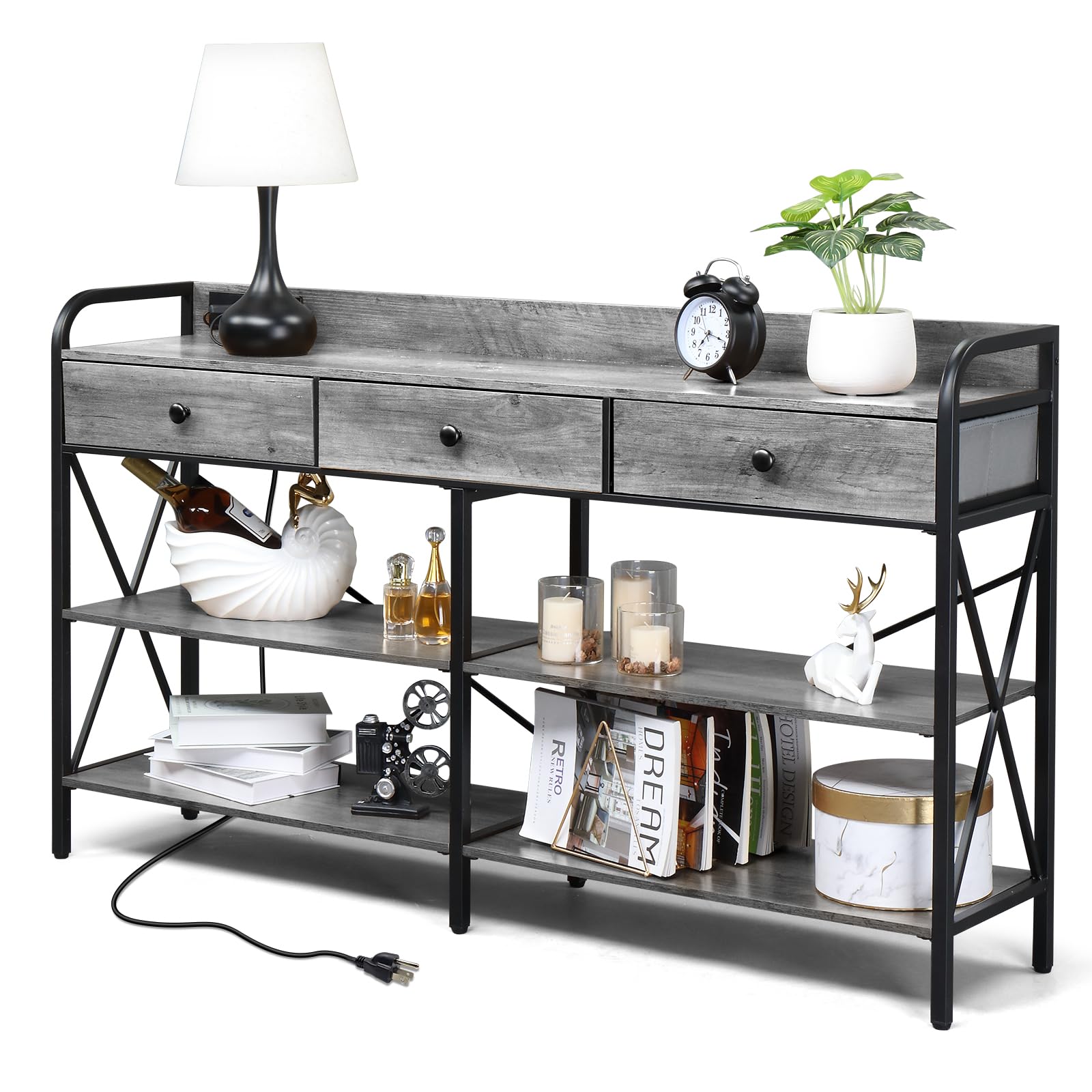 Amazon.com: Karl home Console Table with USB Ports and Outlets ...