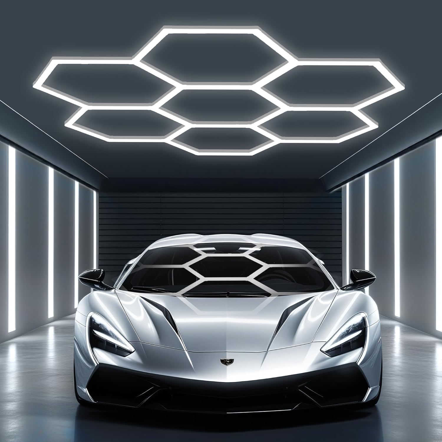 FAISHILAN Hexagon Lights: High Brightness 240W, 26,960 LM, 6500K ...