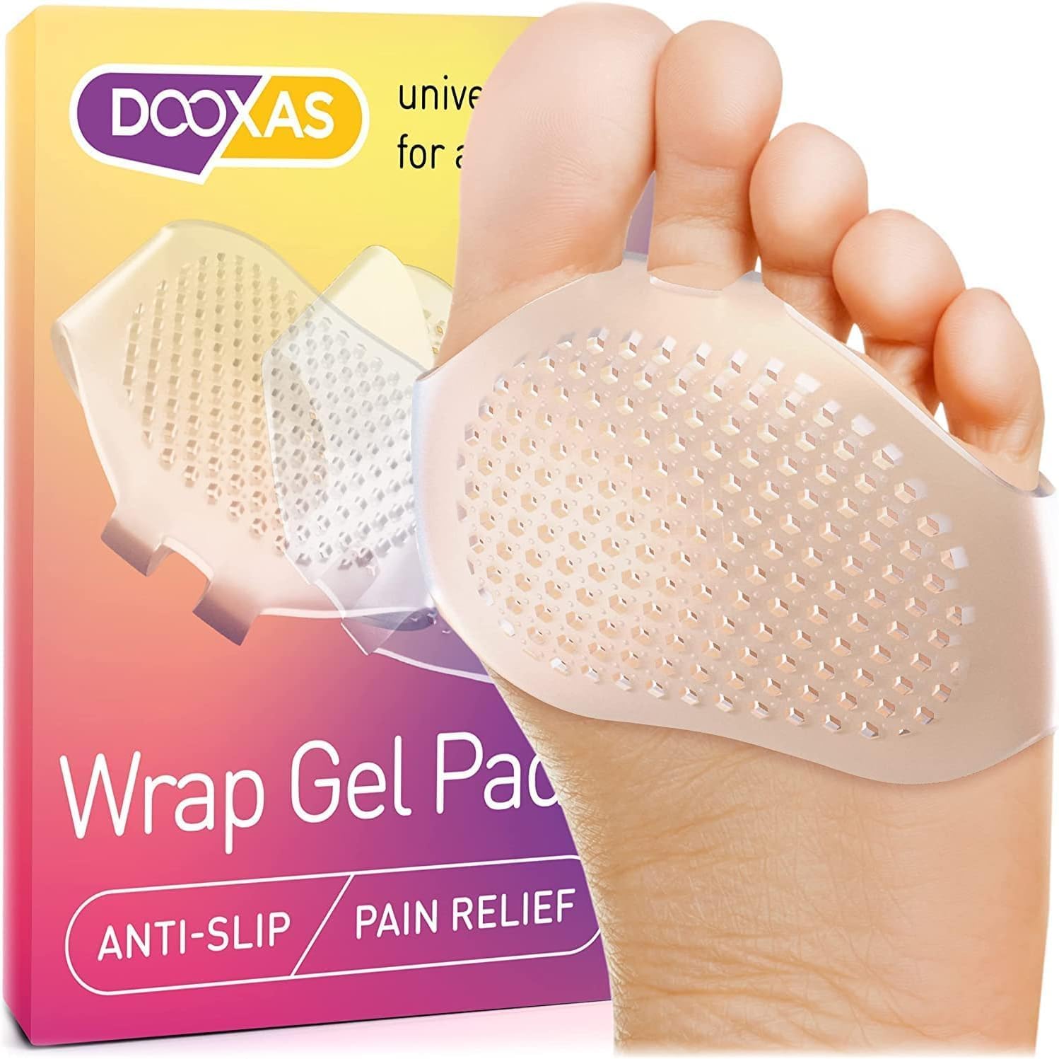 Amazon.com: Clear Silicone Metatarsal Foot Pads for Women & Men – Thicker Gel Cushion Pads for ...