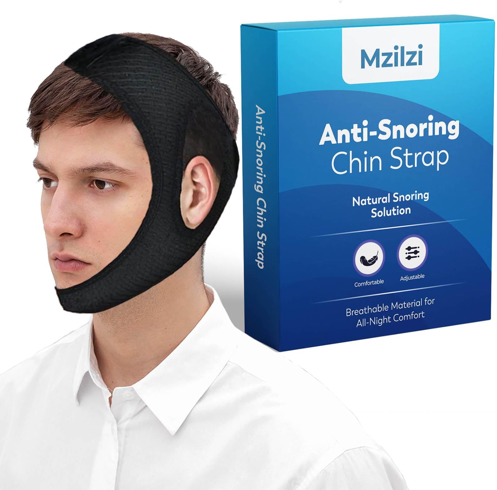 Amazon.com: Vosaro Anti Snoring Chin Strap, Stop Snoring Device for ...