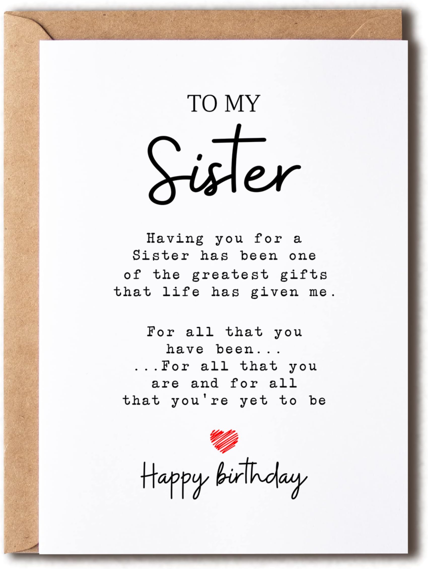 To My Sister - Sister Birthday Card - Sister Is The Greatest Gifts In ...