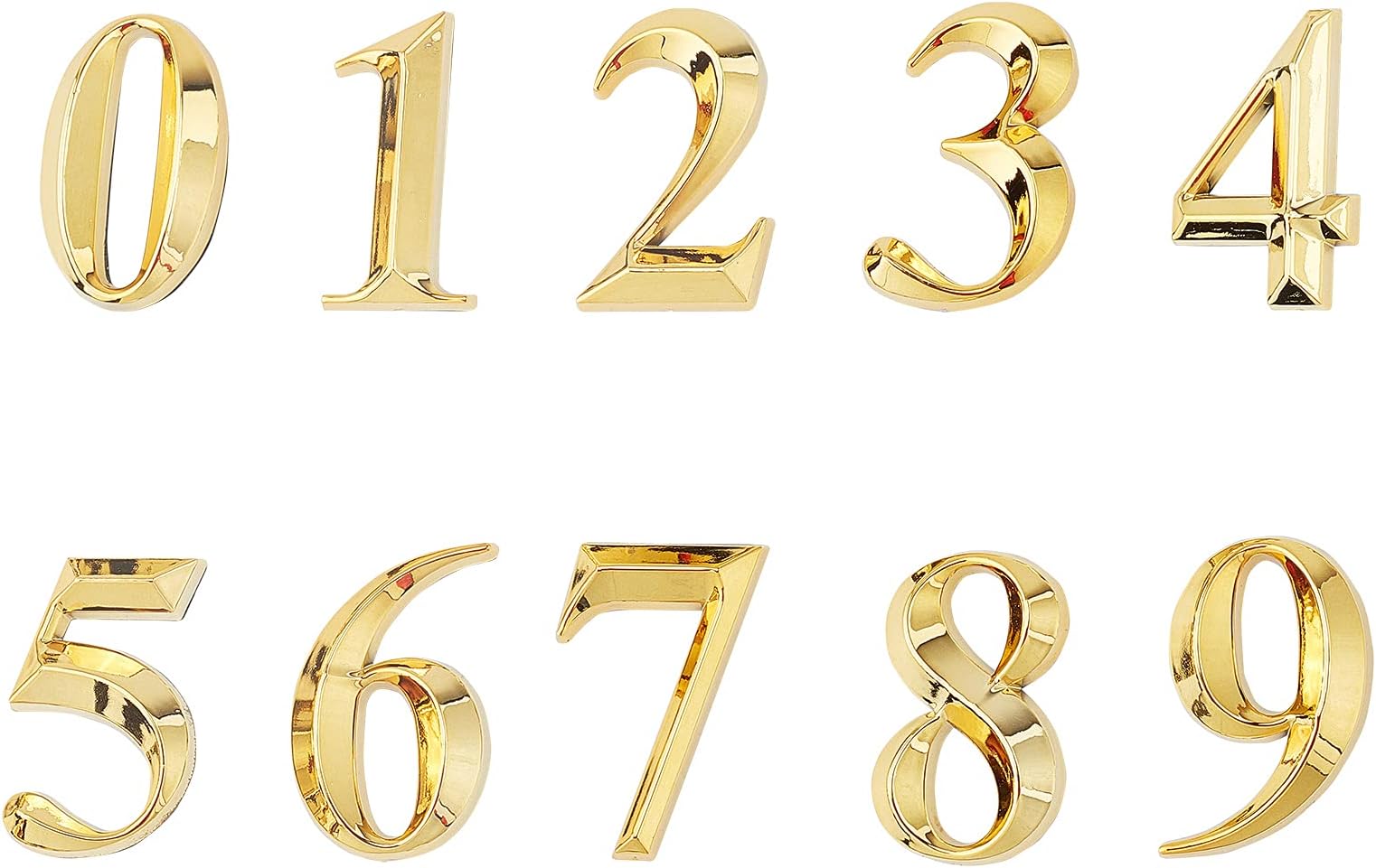 Black Country Metal Works 3" Self Adhesive Solid Brass Numbers (8 ...
