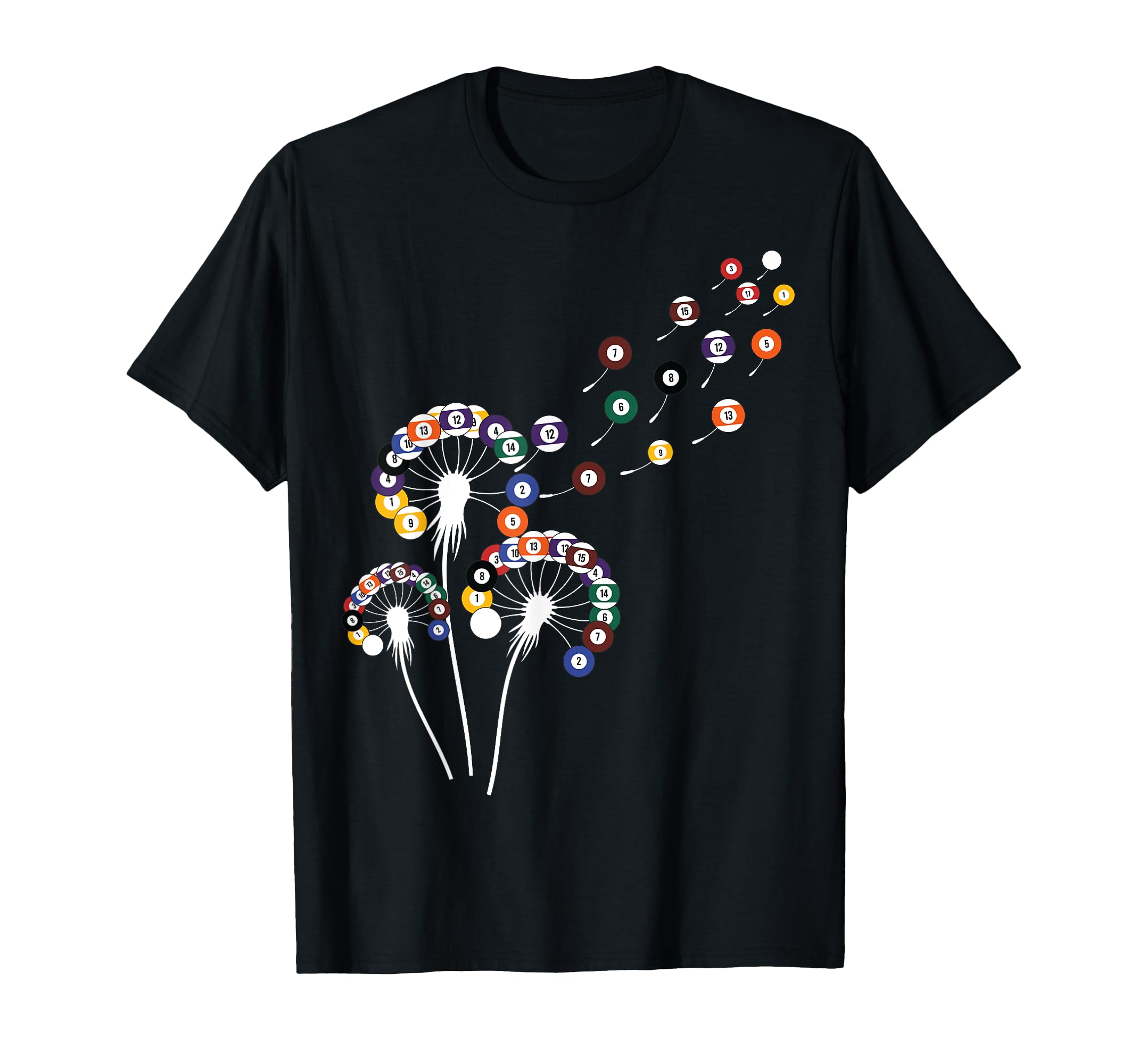 Amazon.com: Dandelion Billiard Ball Shirt for Billiard Player Billiards ...