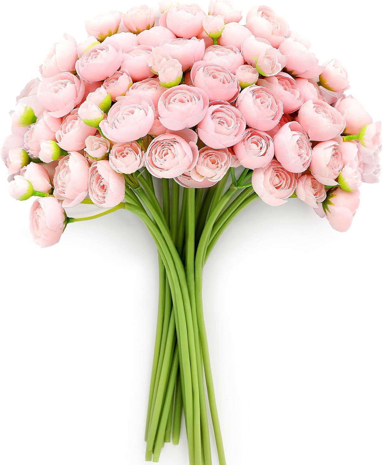 Amazon.com: Alecono Ranunculus Artificial Flowers 𝟭𝟴 𝙋𝙘𝙨, Pink Faux ...