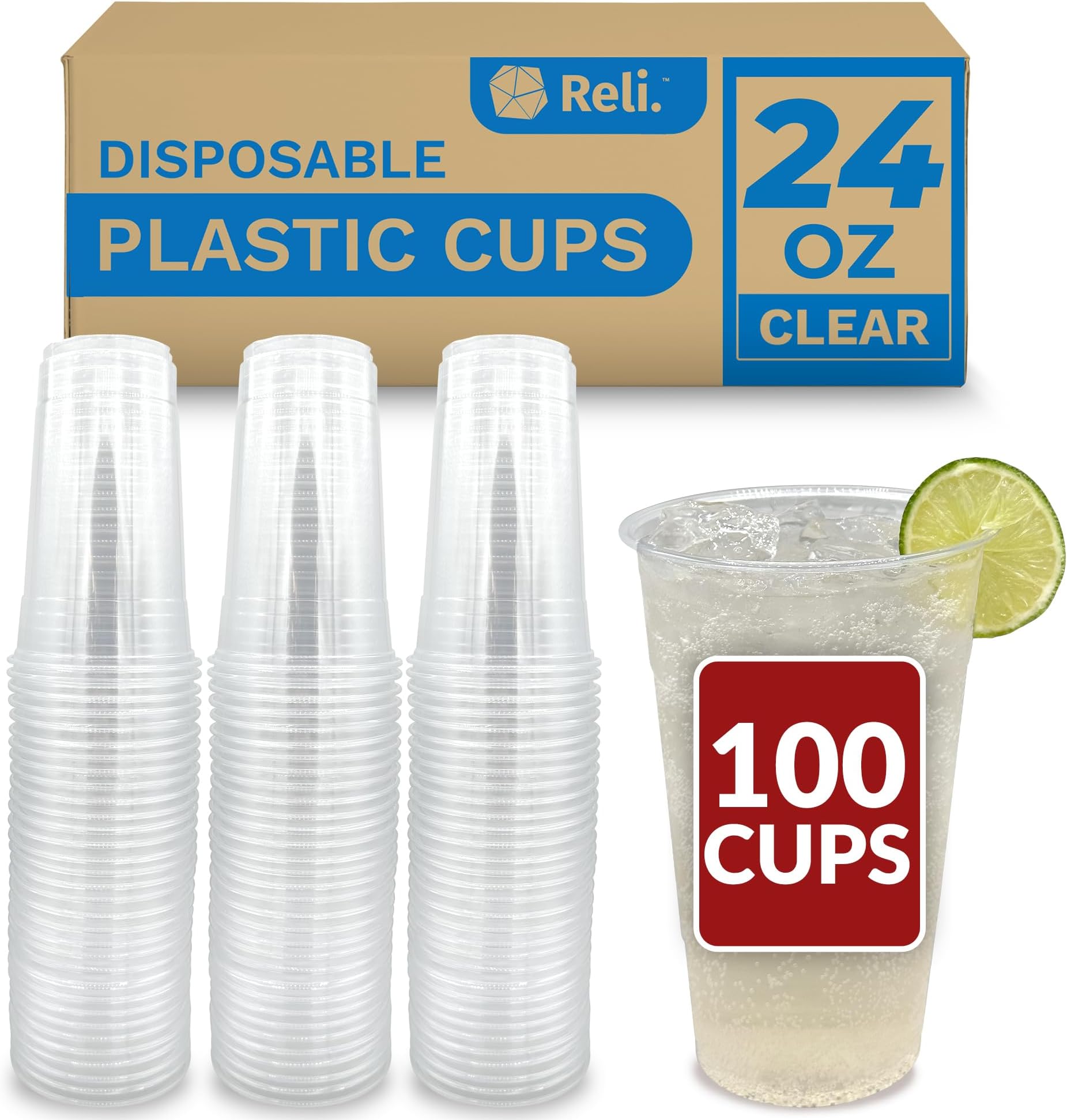 Amazon.com: Peryiter 100 Pcs Plastic Shot Glasses 2 oz Disposable Cups ...