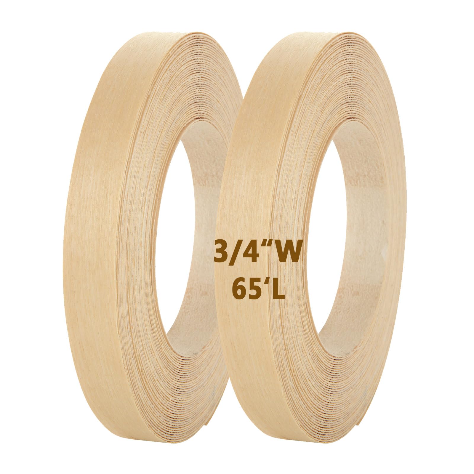 Acrux7 2 Pack Birch Edge Banding 3/4 inch x 65 ft Plywood Edge Trim ...