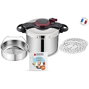 Seb P4624922 Clipso Minut Easy Autocuiseur 9 L Inox + Kit Stérilisation ...